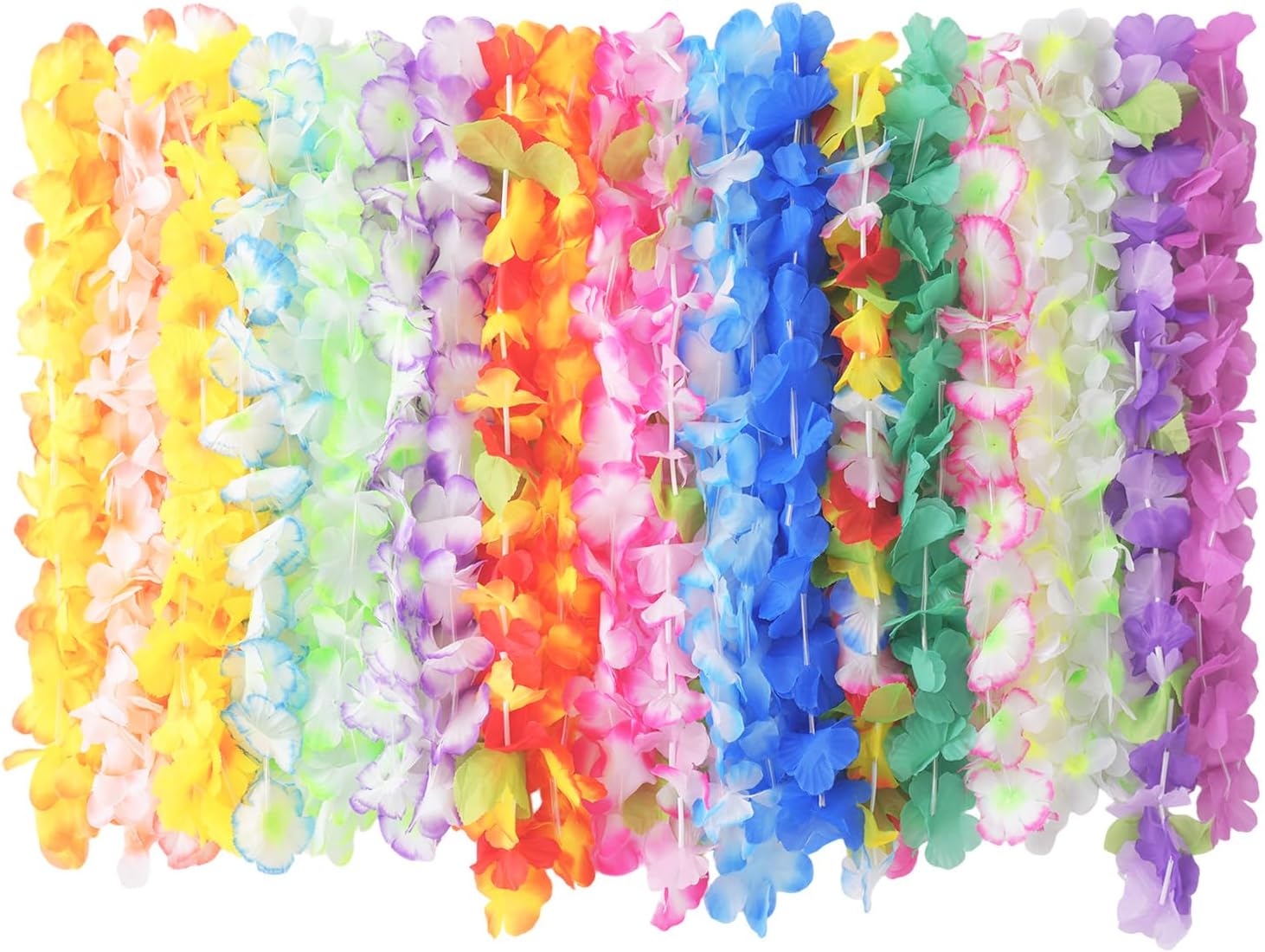 Amazon.com: Oudome 36 Pcs Leis for Luau Party Decorations, Hawaiian ...