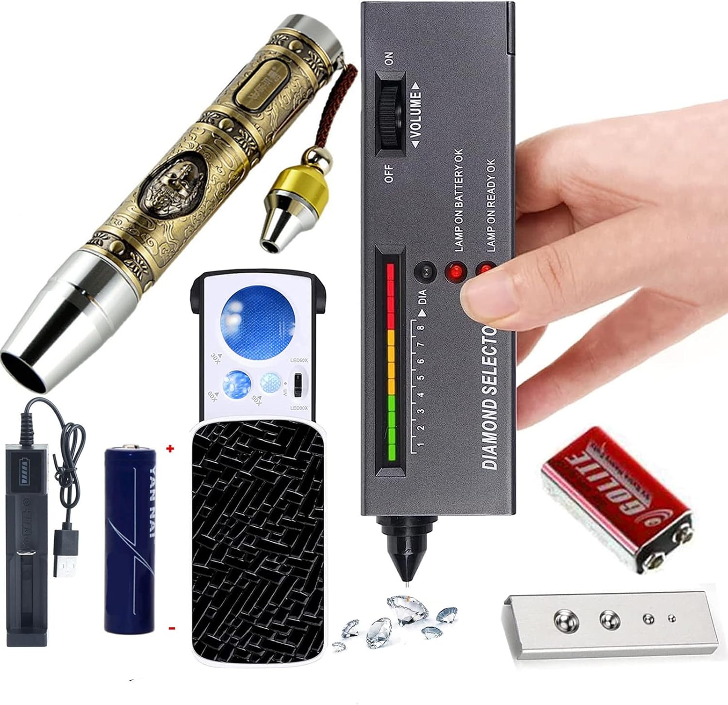 Amazon.com: Diamond Tester Pen, High Accuracy Jewelry Diamond Tester ...