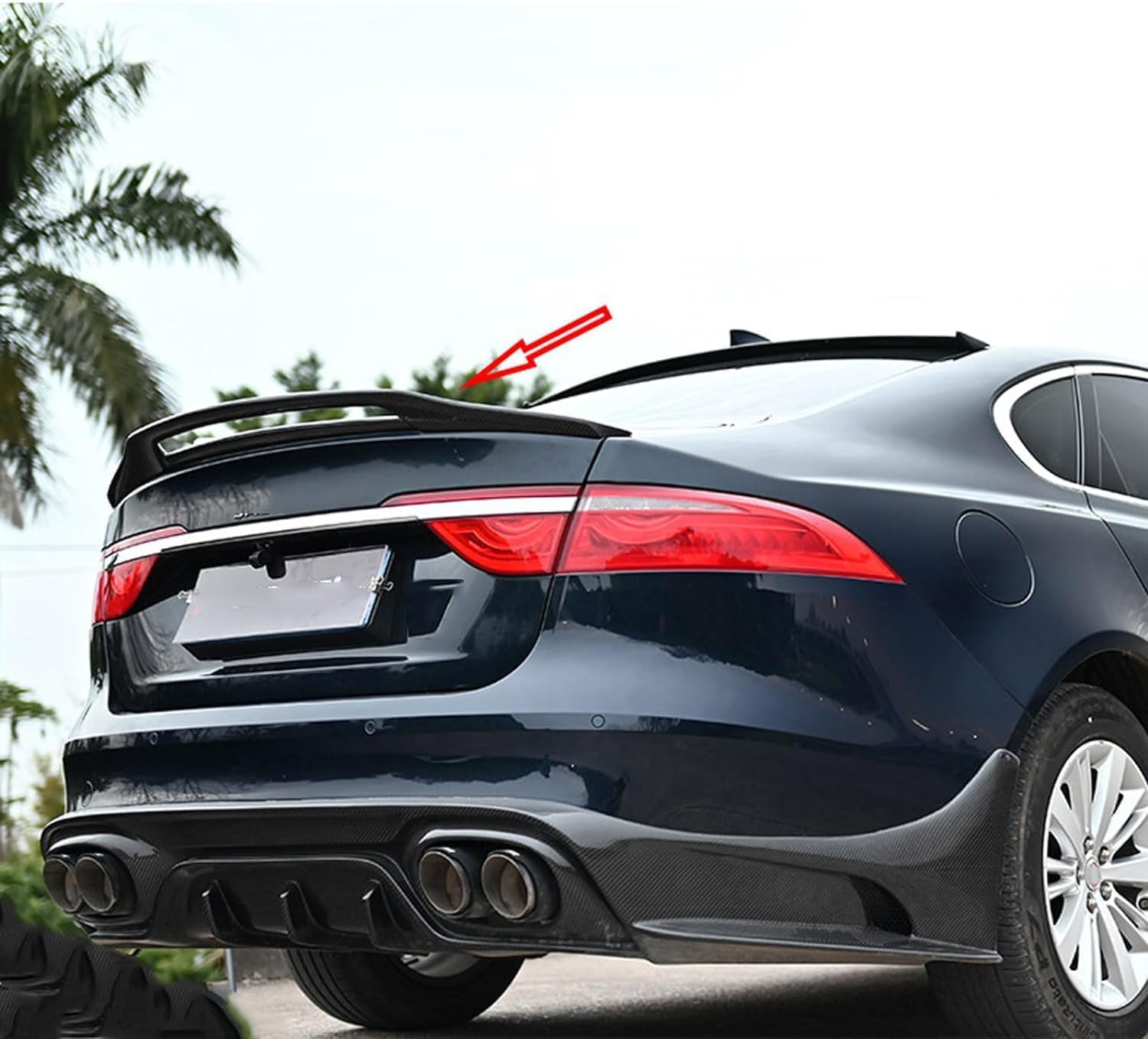 Car Rear Spoiler for Jaguar XF XFL 2017 2018 2019 2020 2021,ABS Bumper ...