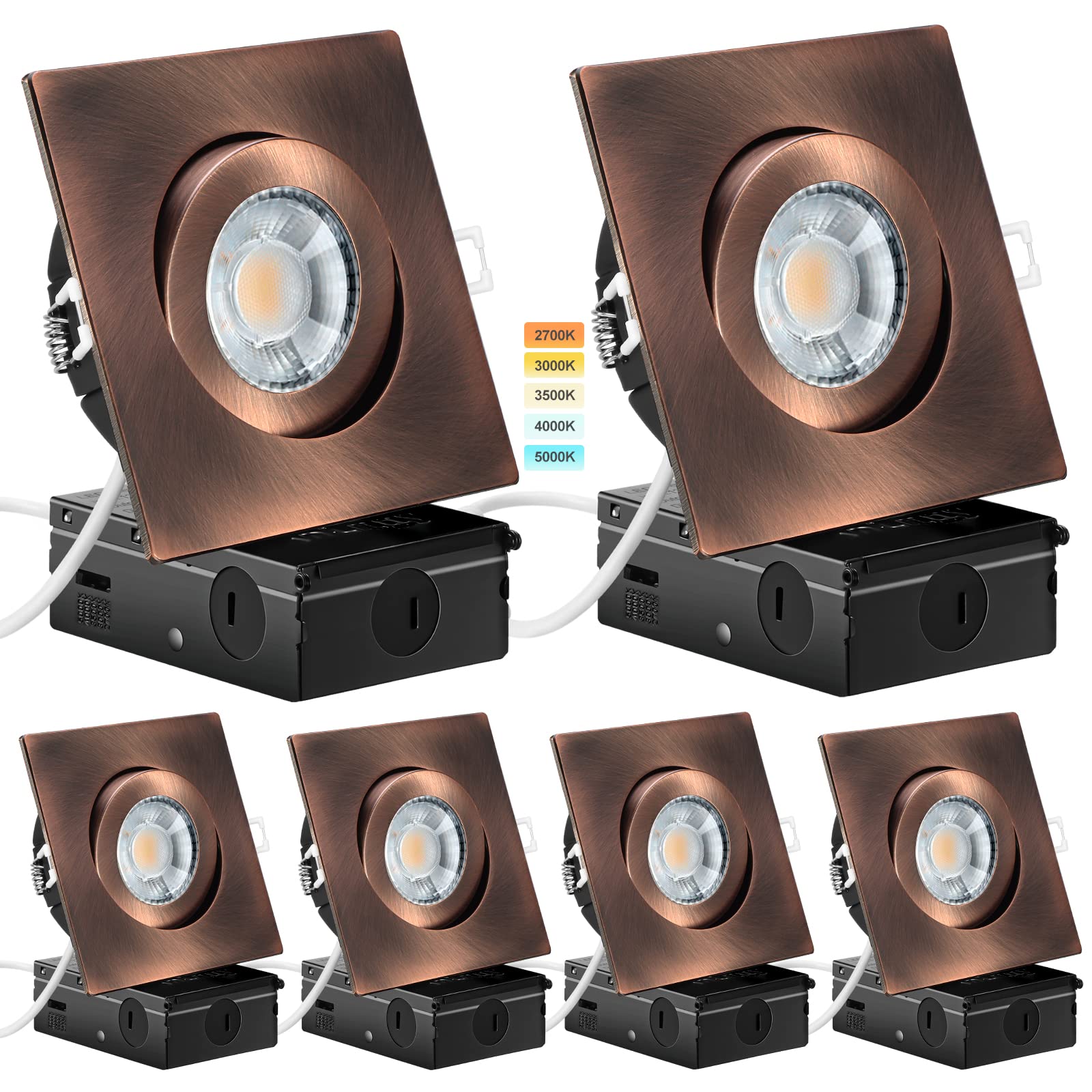Bronze Recessed Ceiling Light Fixture Satco|Nuvo S11837R1: 6" Bronze