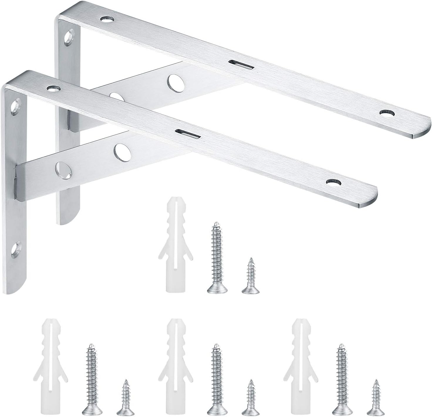 2 Pz Staffe per Mensole Pesanti, Reggimensole da Muro, Supporti per ...