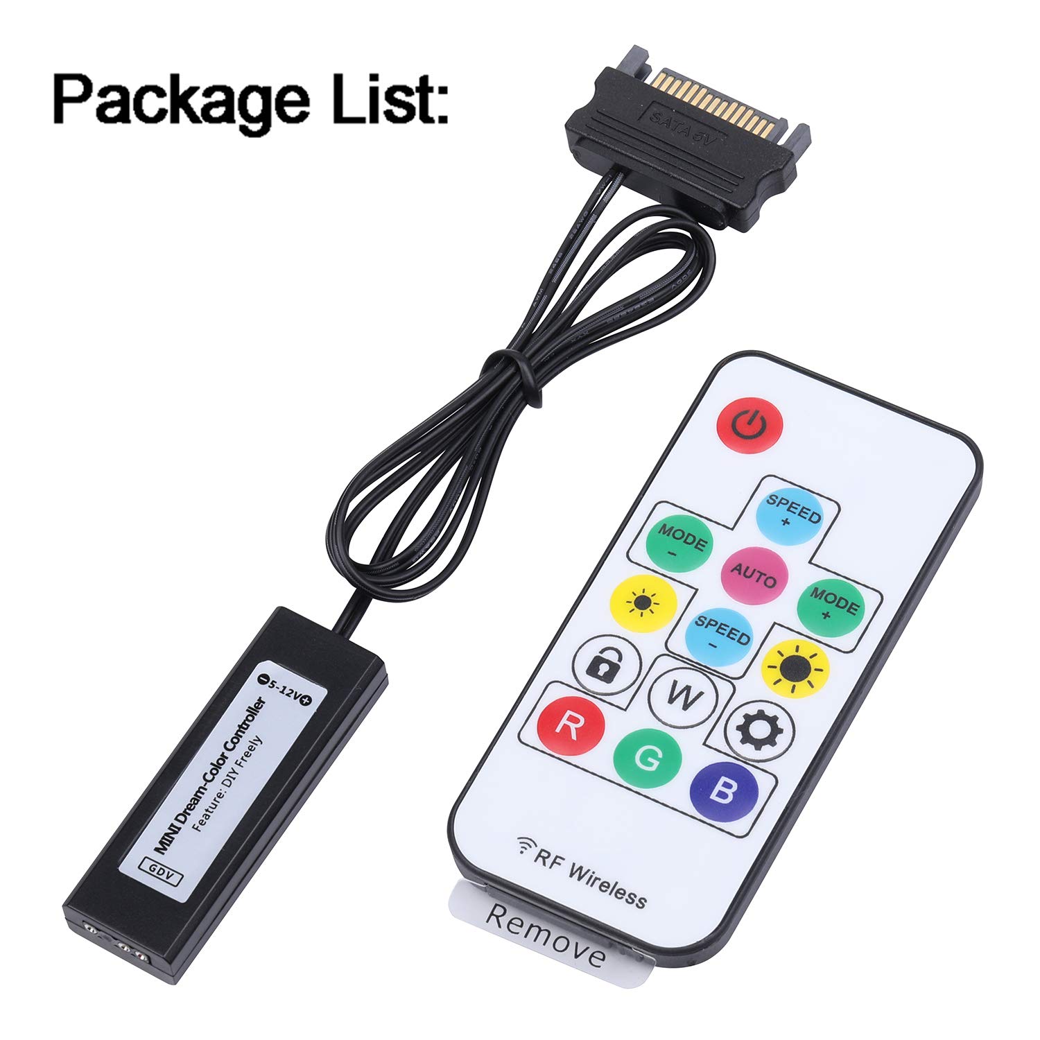 DS Mini ARGB PC Fans Controller Kit for Rainbow Case Fans, PC Rainbow ...