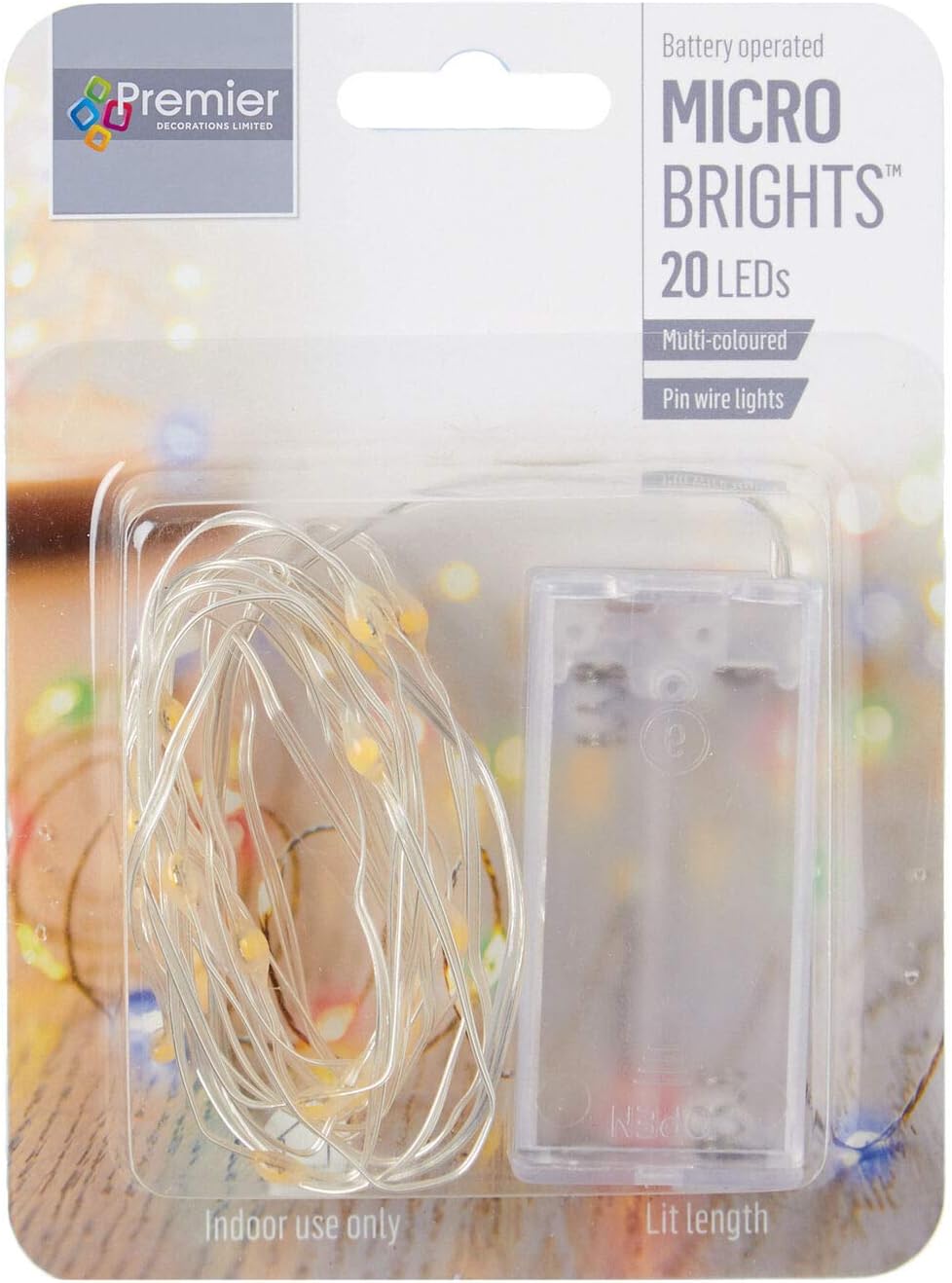 Premier Decorations Multi Colour Christmas Battery Operated 20 Ultra ...