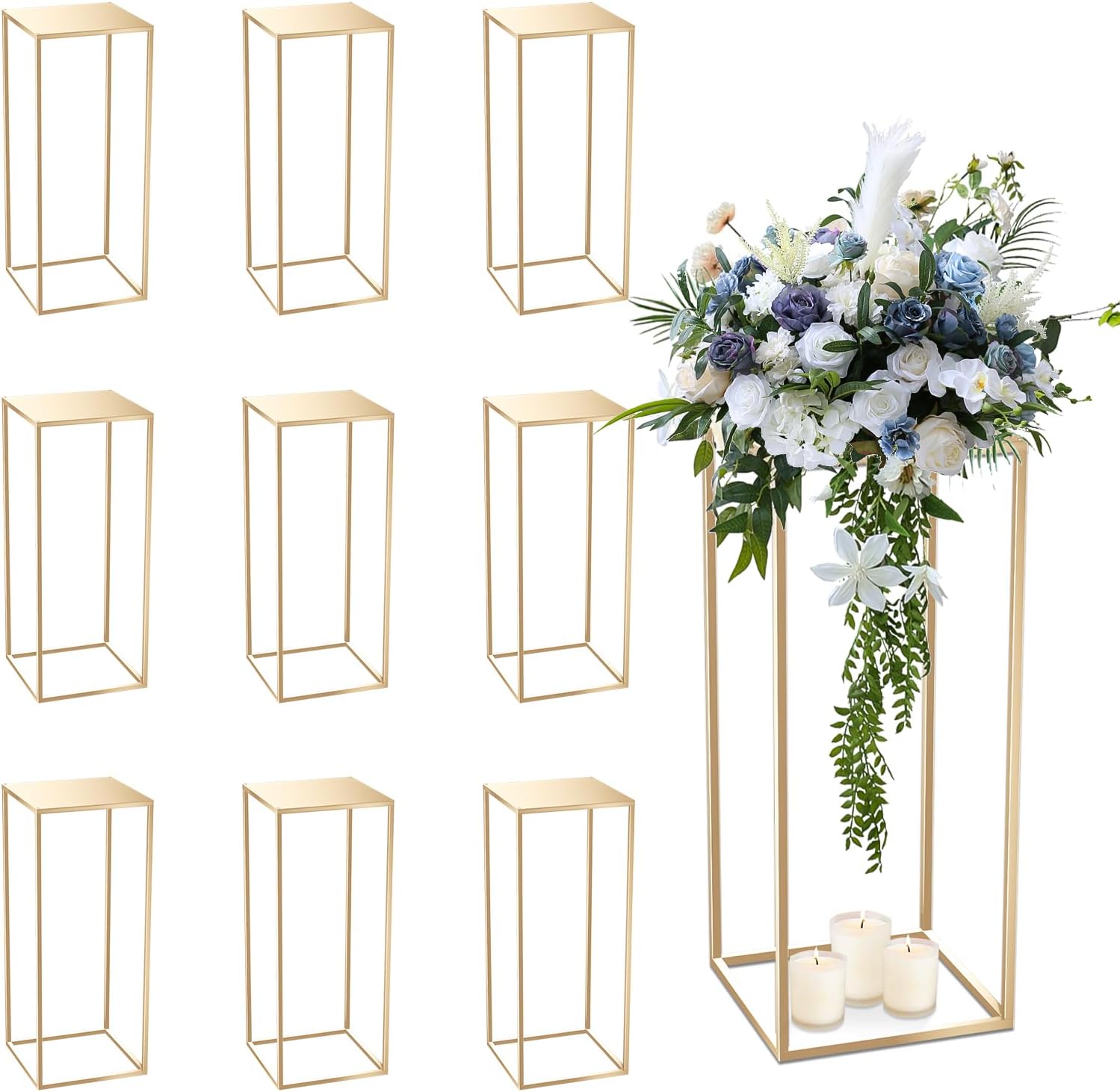 Amazon.com: VEVOR 10PCS 31.5inch High Wedding Flower Stand, with ...