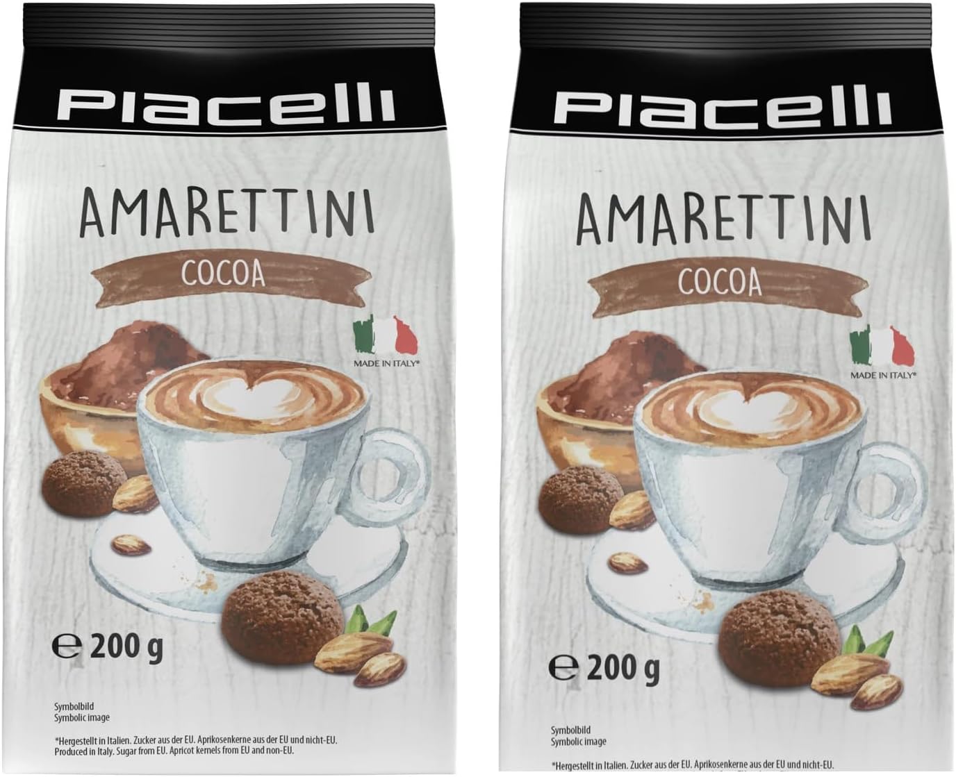 Amazon.com: PIACELLI Amaretti Coca Biscuits - Authentic Italian Cookies ...