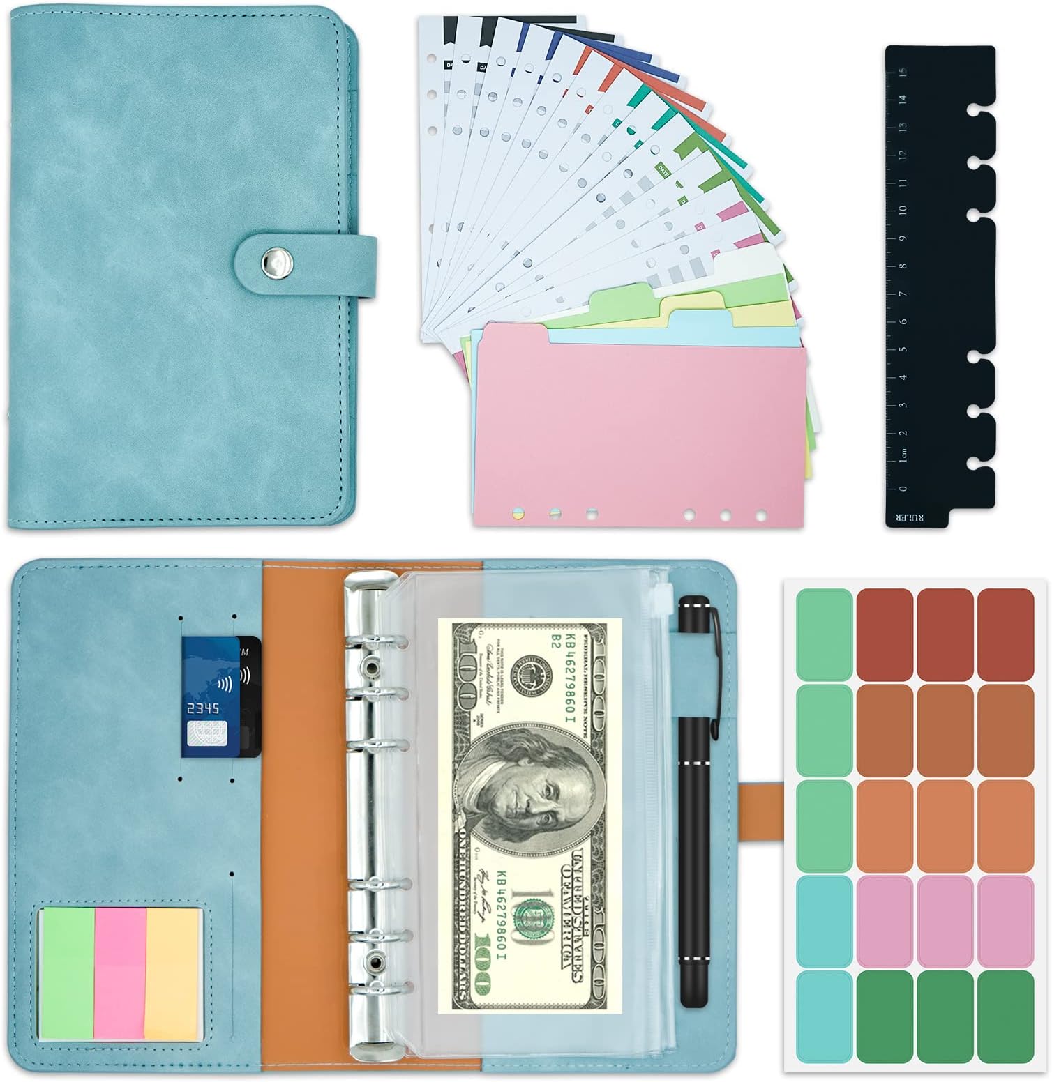 Classeur Budget A6 avec 54 Pièces - Enveloppe PVC, Feuilles et Pages ...