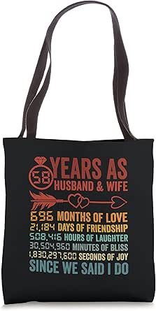Amazon.com: 58 Years 696 Months Marriage Life Countdown 58th ...