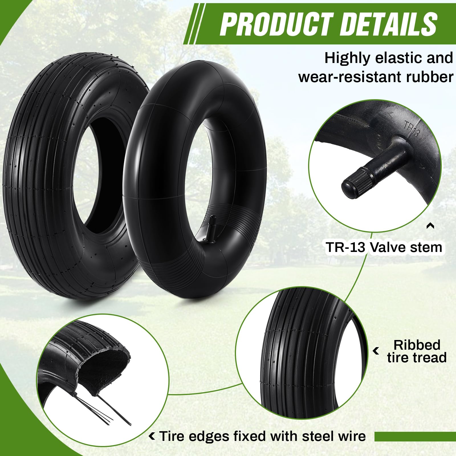 Snapklik.com : Datanly 4 Sets 13 4.00-6 Replacement Tire And Inner Tube ...