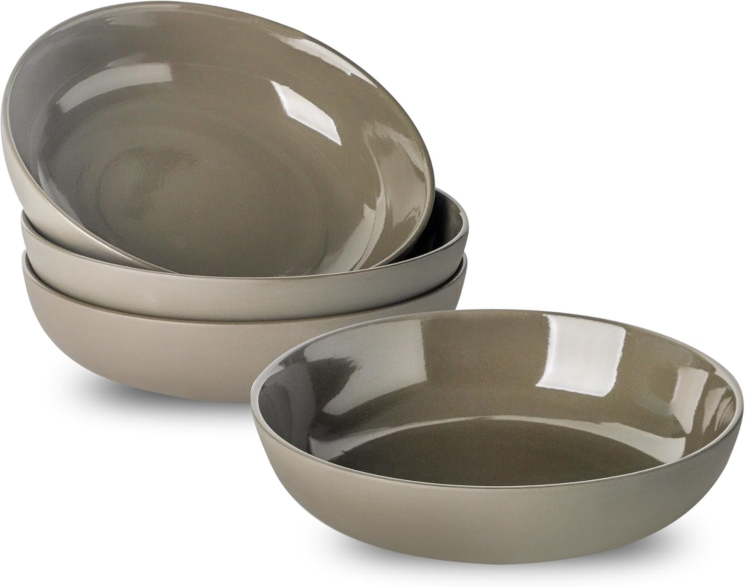 Ceramic Pasta Bowls Set of 4, 40 oz Big Salad Bowls Dinnerware Set ...