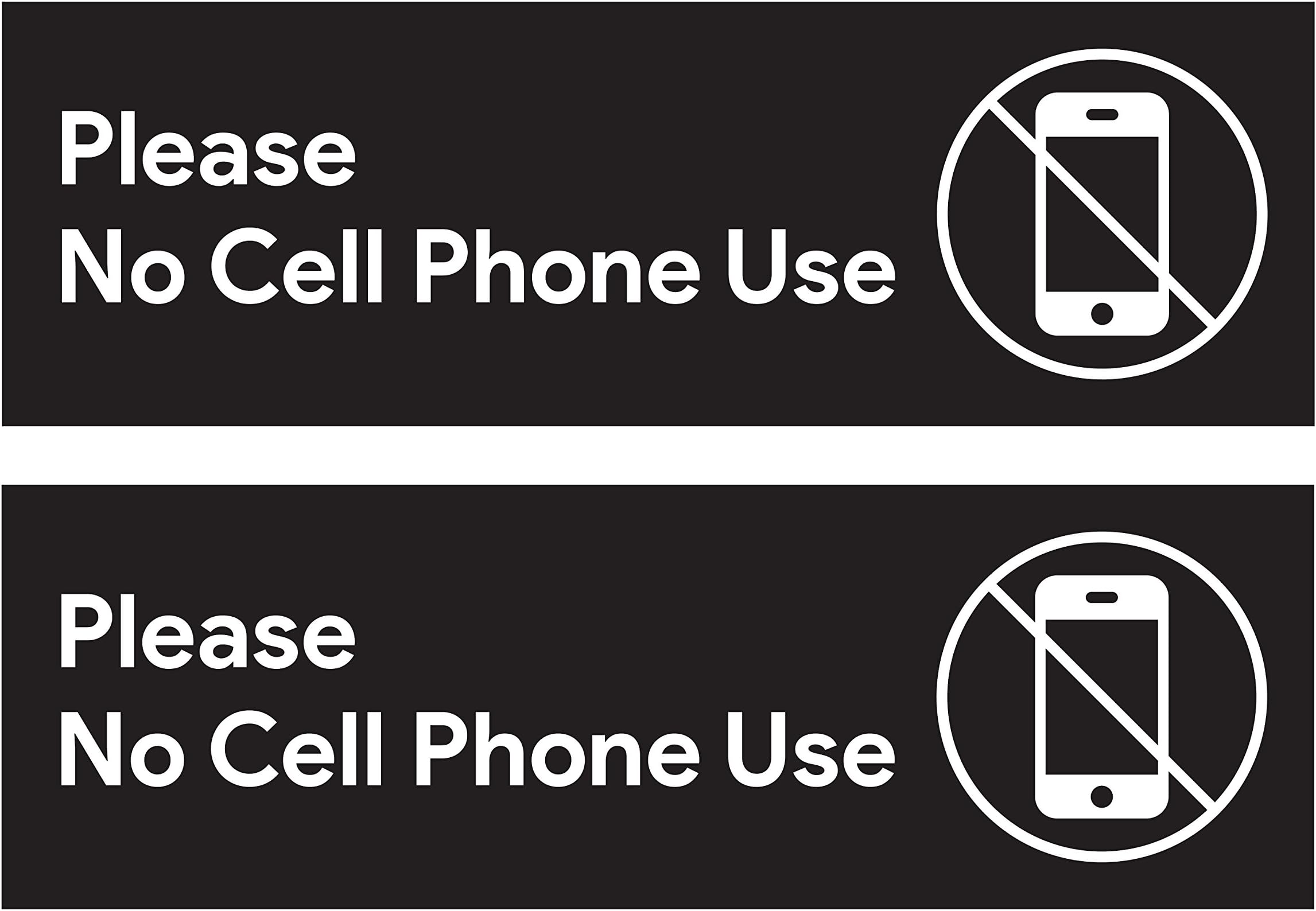 Amazon.com: Please No Cell Phone Use Sticker Signs，4 inches Self ...