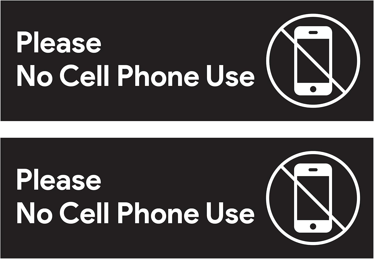 Amazon.com : 2pcs No Cell Phone Use Sign Stickers | No Phone Zone Sign ...