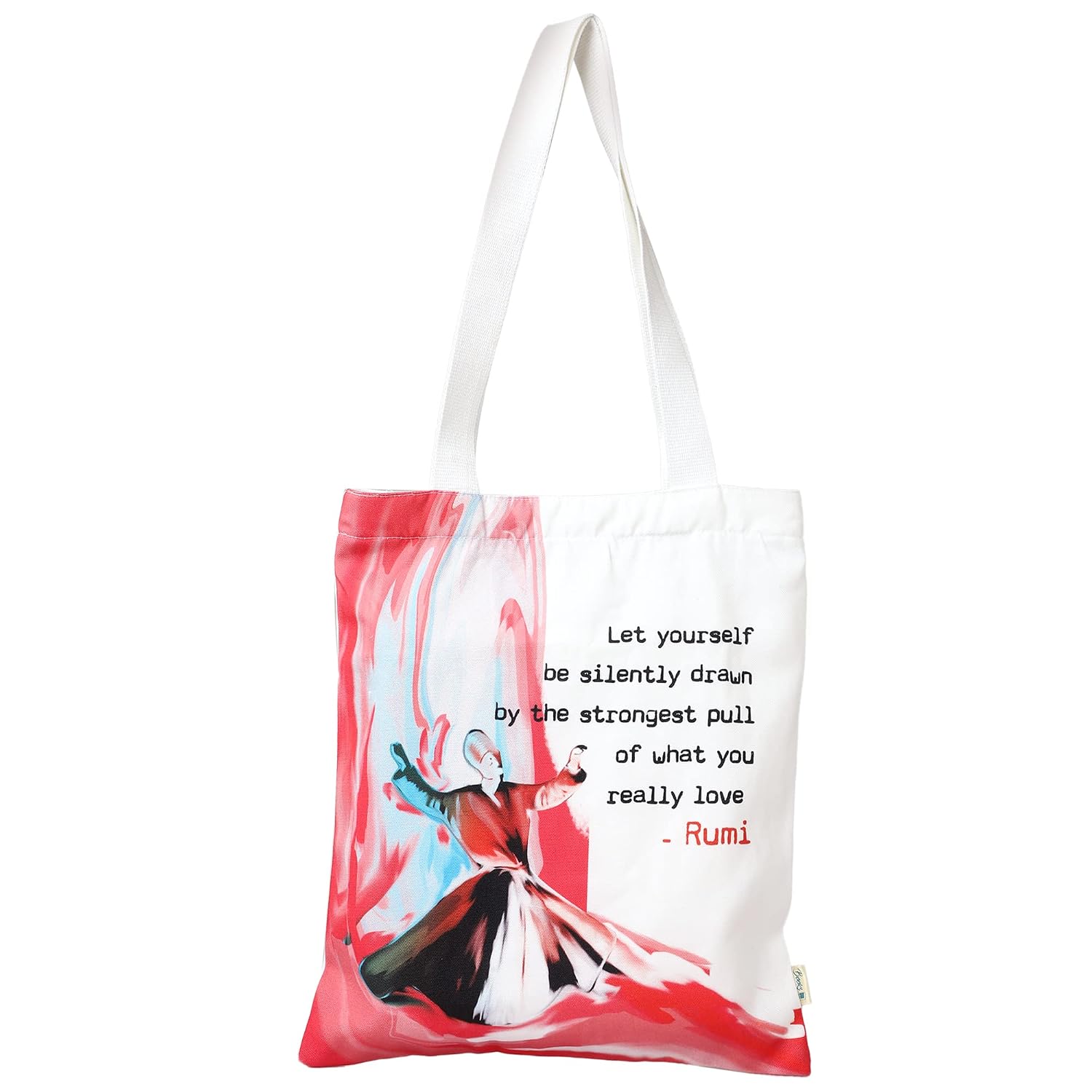 Buy Books etc Women's Cotton Rumi Tote Bag (White and Red) at Amazon.in