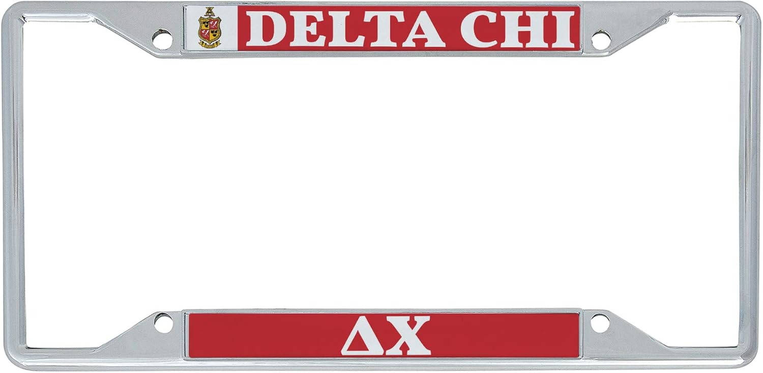 Amazon.com: Desert Cactus Delta Chi License Plate Frame Fraternity ...
