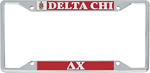 Amazon.com: Desert Cactus Delta Chi License Plate Frame Fraternity ...