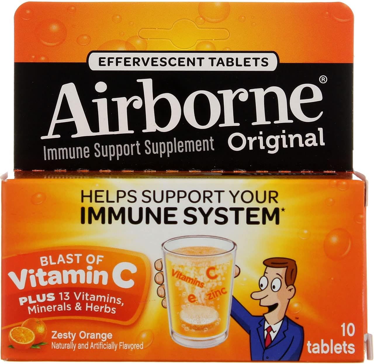 Amazon.com: Airborne Effervescent Tablets, 10 Count - 1000mg of Vitamin ...