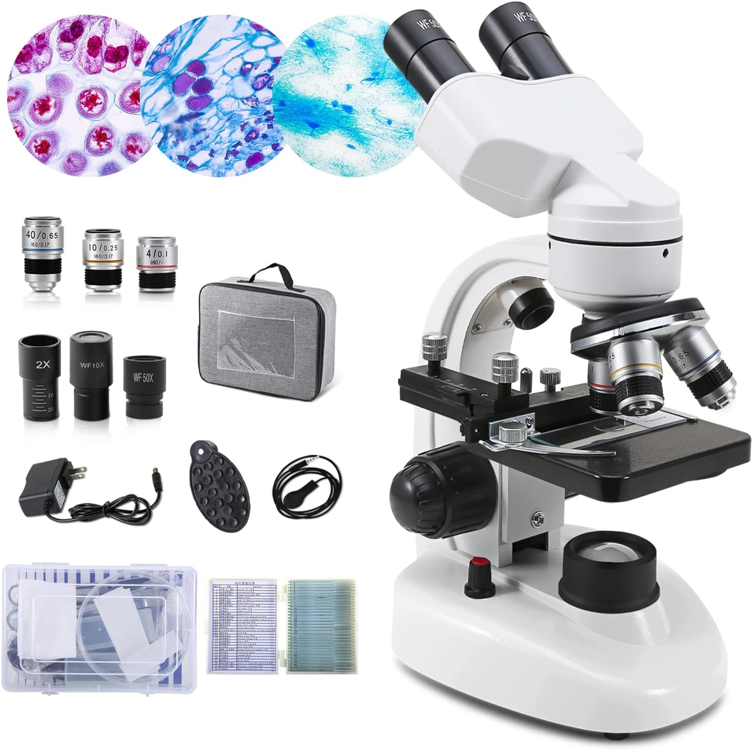 Amazon.com: EDKKIE Lab Compound Monocular Microscope for Adults with ...