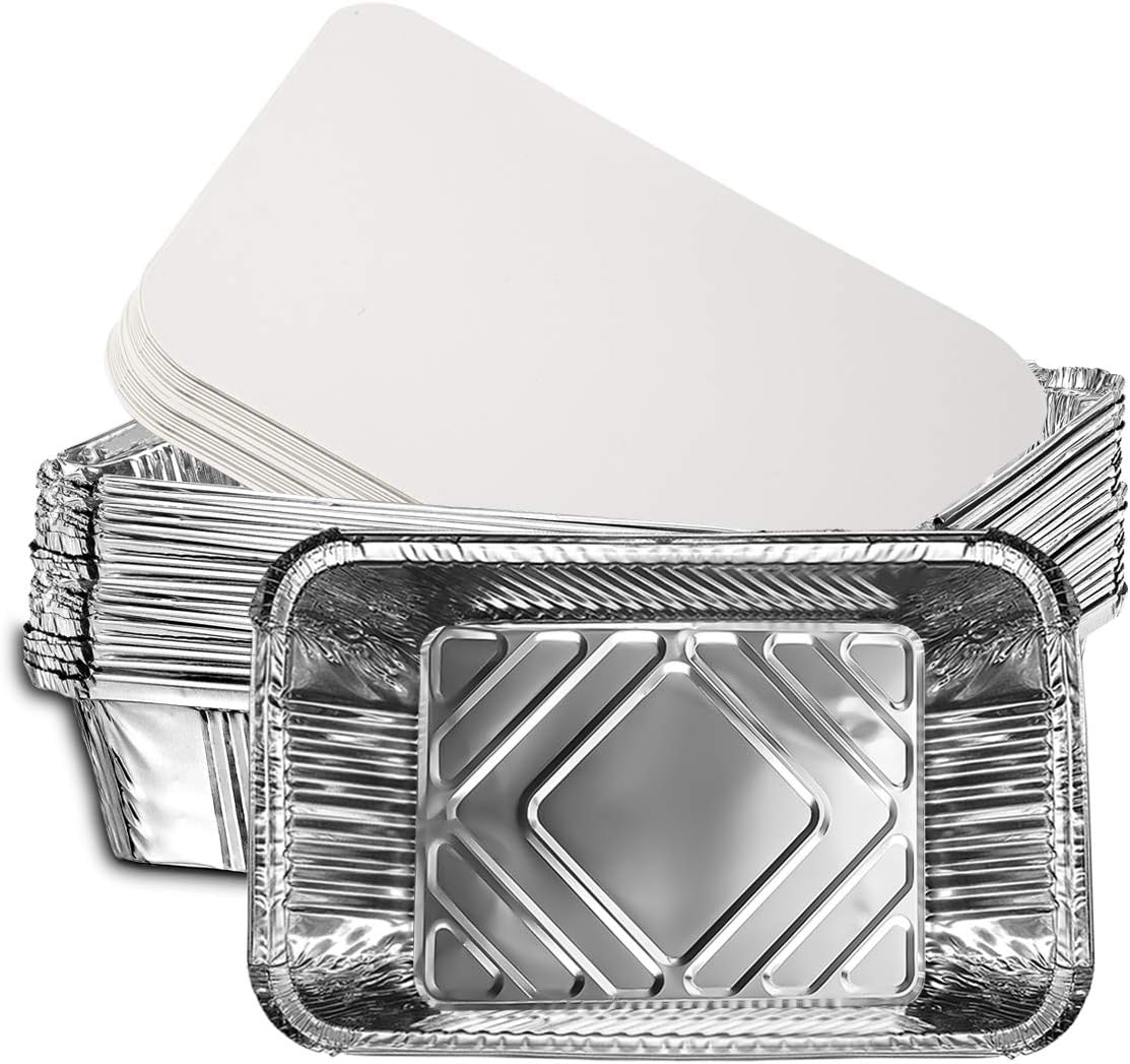 Amazon.com: 20Pcs Aluminum Pans 6 X 9 Inch Disposable Foil Baking Pans ...