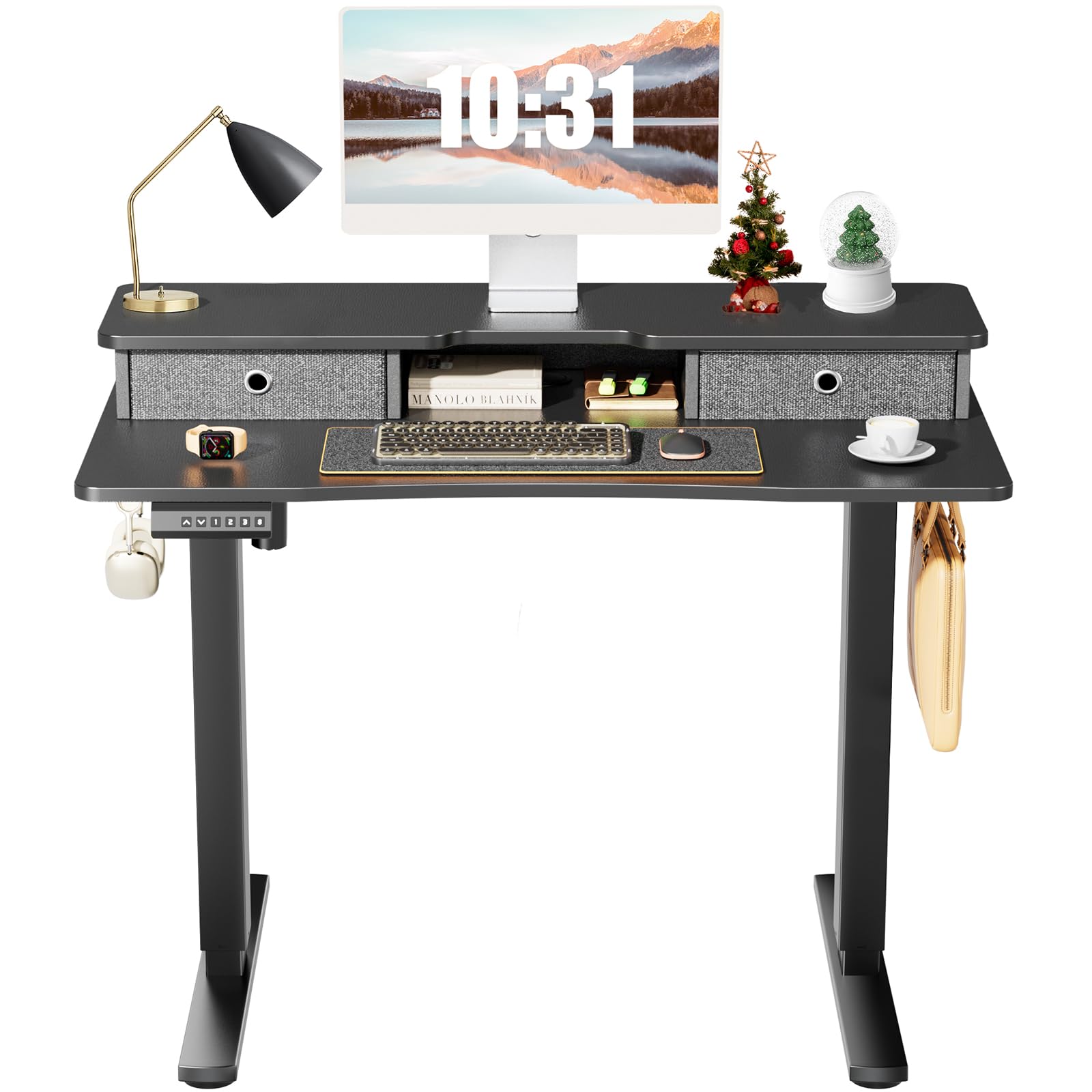 Snapklik.com : DUMOS Electric Standing Desk Adjustable Height, 40 X 24 ...