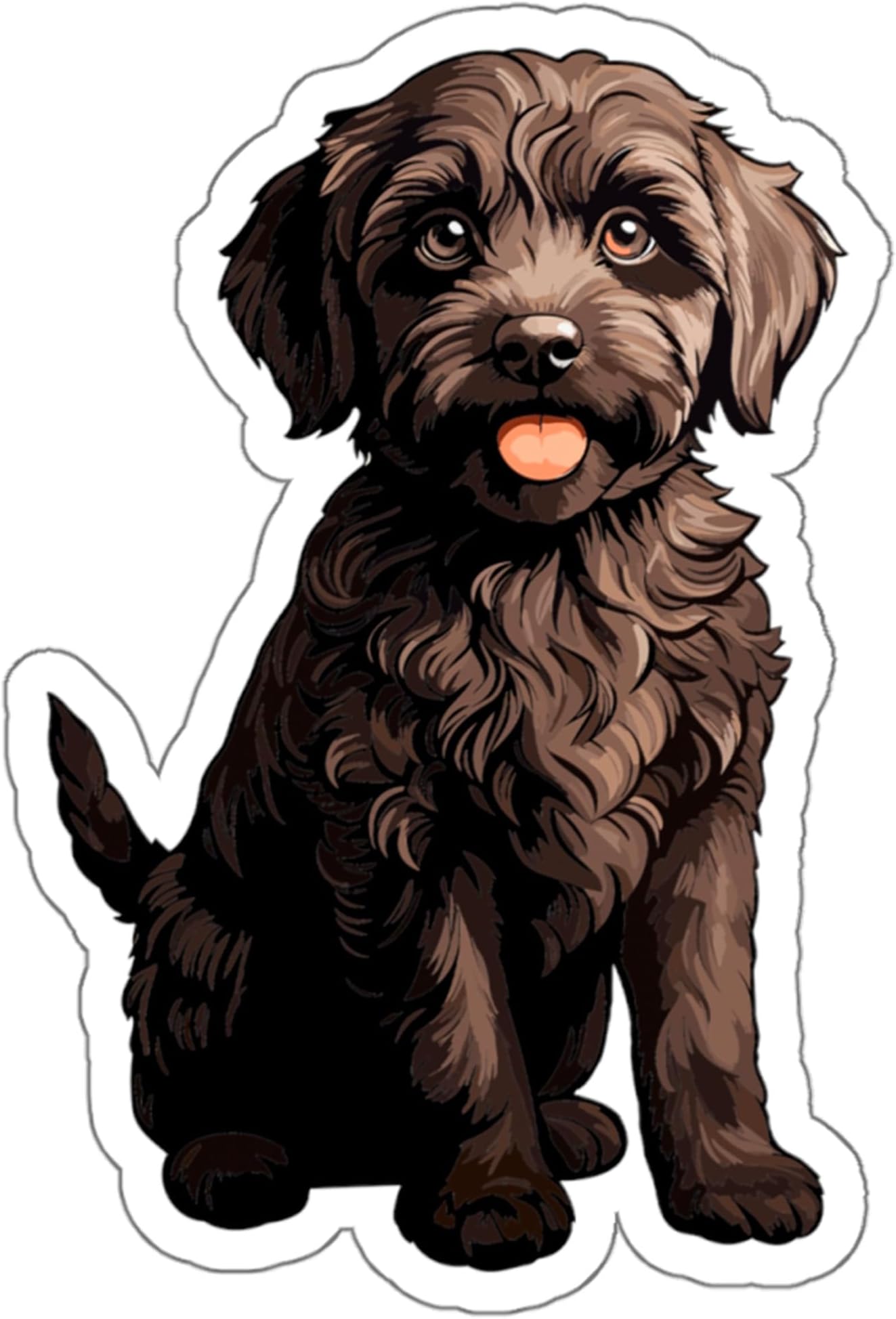 Amazon.com: Labradoodle Sticker Window Souvenir Decal Vinyl Small ...