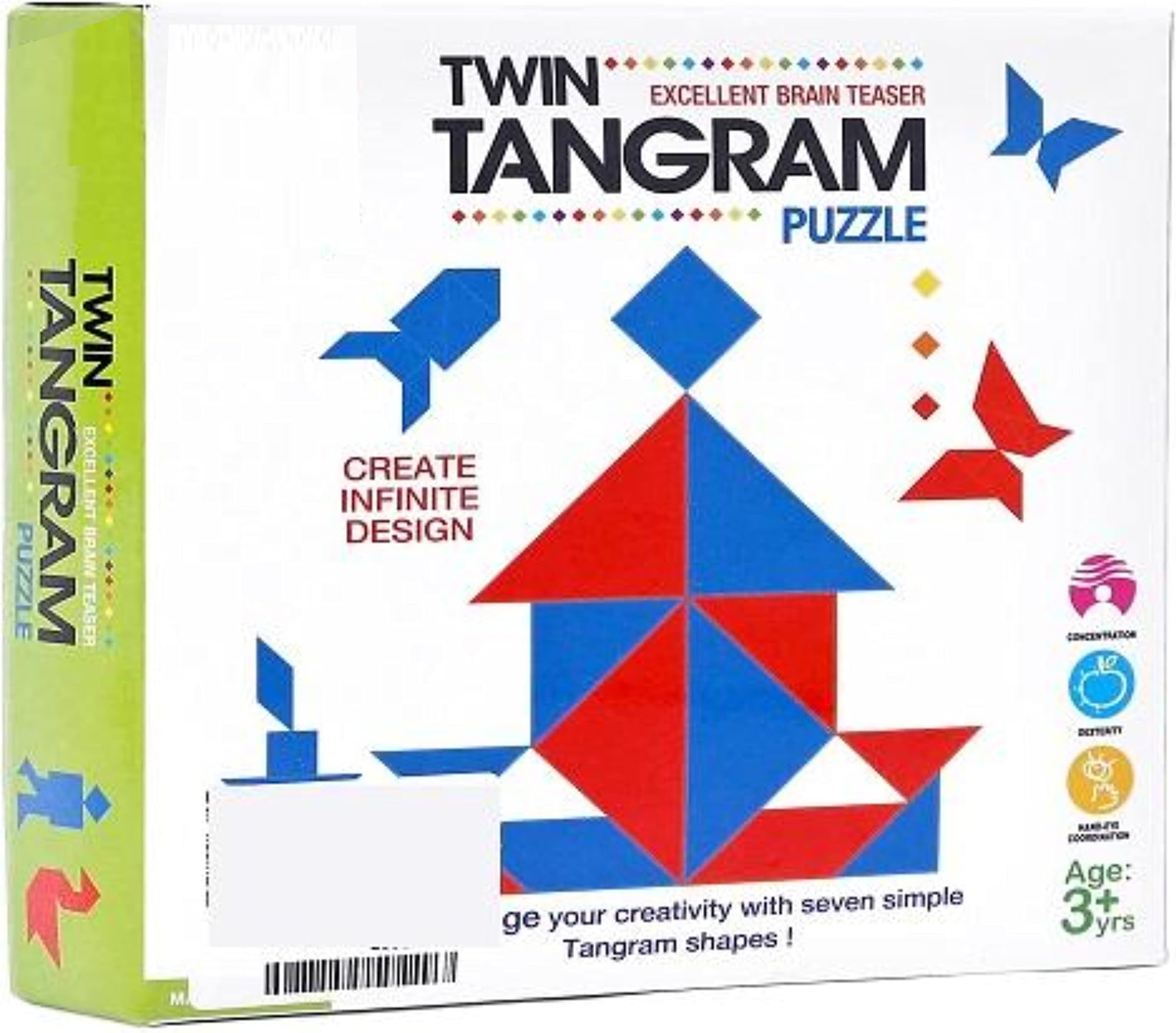 Vibgyor Vibes& 7 Piece Wooden Tangram Puzzle for Mind Development of Kids : Amazon.in: Toys & Games