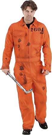 Amazon.com: Distressed Prisoner Jumpsuit Costume for Adults - Men's ...