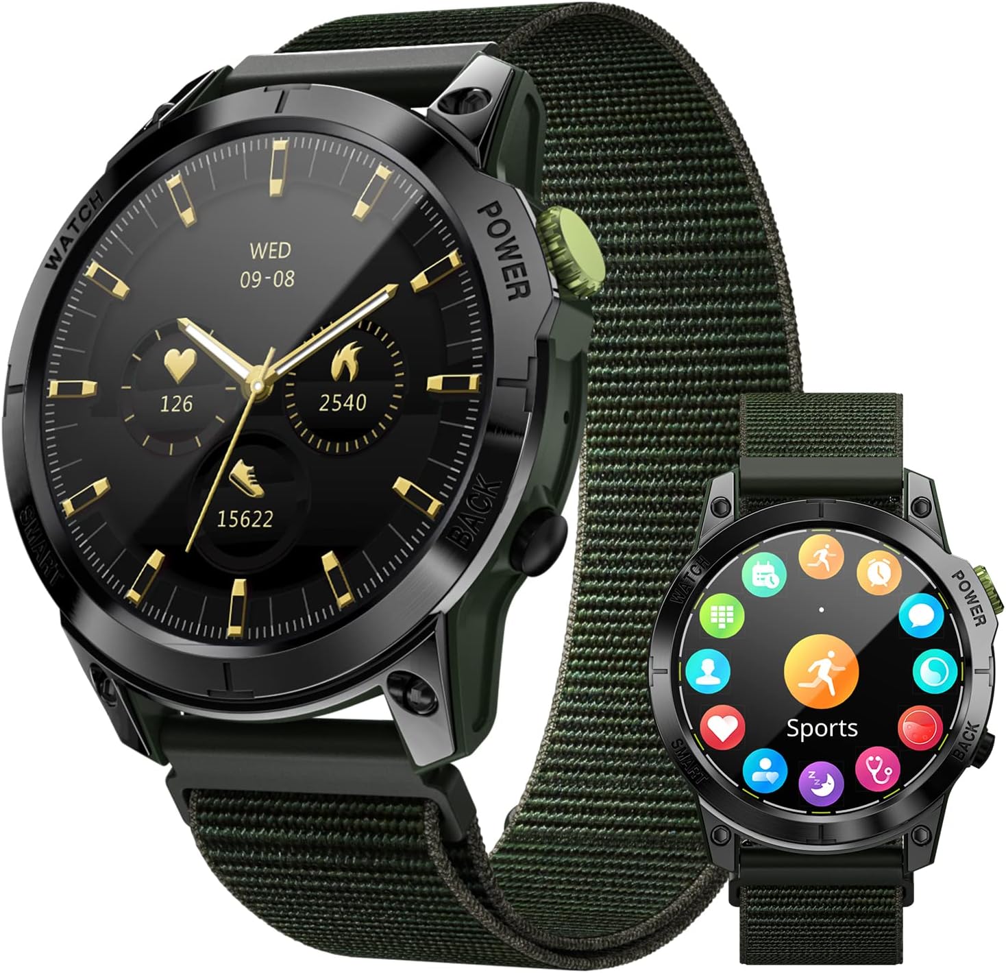 Amazon.com: LOKMAT Military Smart Watch for Men,1.45" Full Screen ...