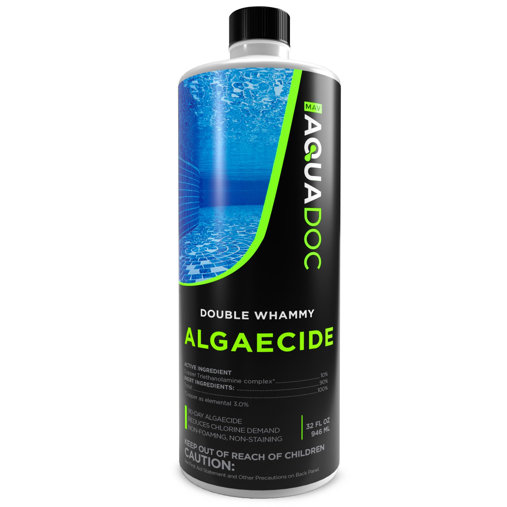 Copper Pool Algaecide for Swimming Pool - 90 Day Algaecide for Inground ...