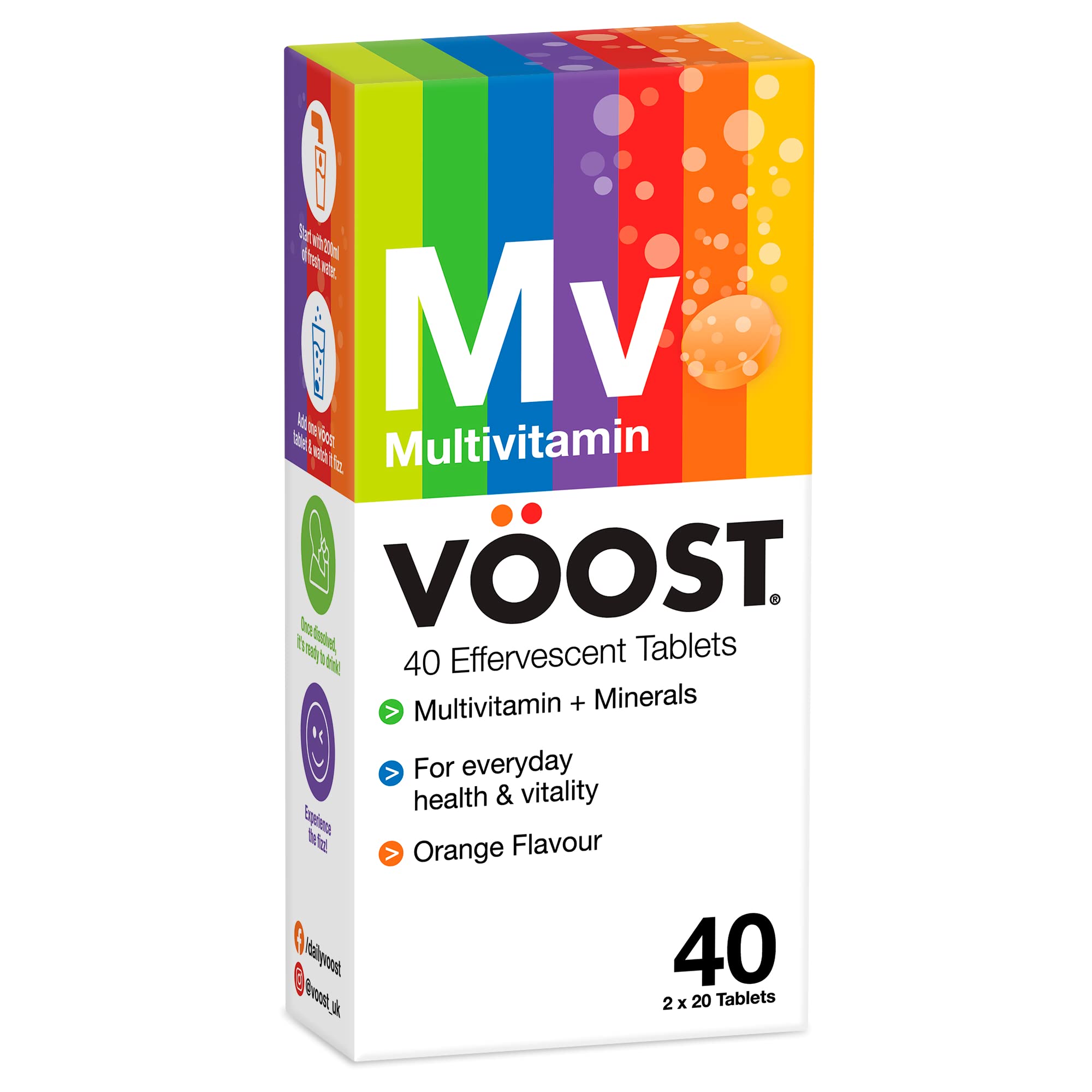 Voost Multivitamin Orange Effervescent Tablets 40 Pack : Amazon.com.au ...