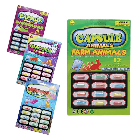 Buy KAVIN Combo of 3 Water Growing Foam Crystal Toy Expanding Animal ...