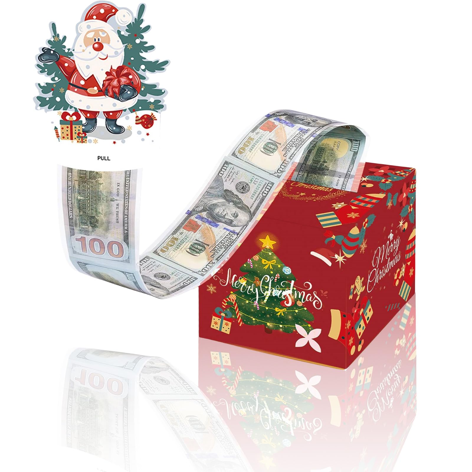 Merry Christmas Money Box for Cash Gift,Christmas Pull Surprise Money ...