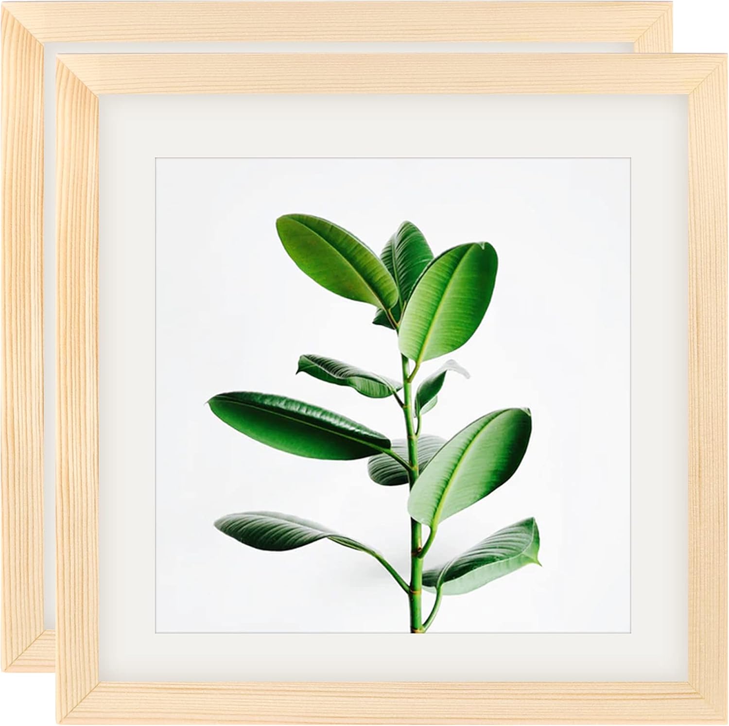 Amazon.com - Picture Frames 10x10 Grain Nature Solid Wood 2 Pack for ...