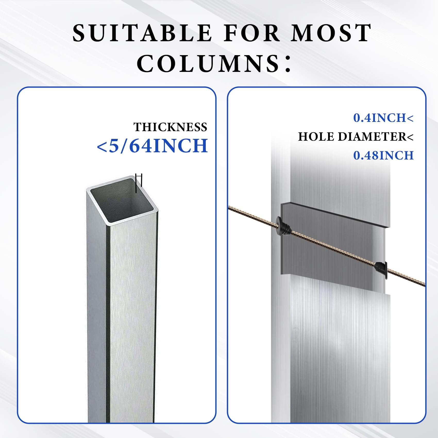 Snapklik.com : Upgrade 30 Degree Black Cable Railing Rubber Grommets ...