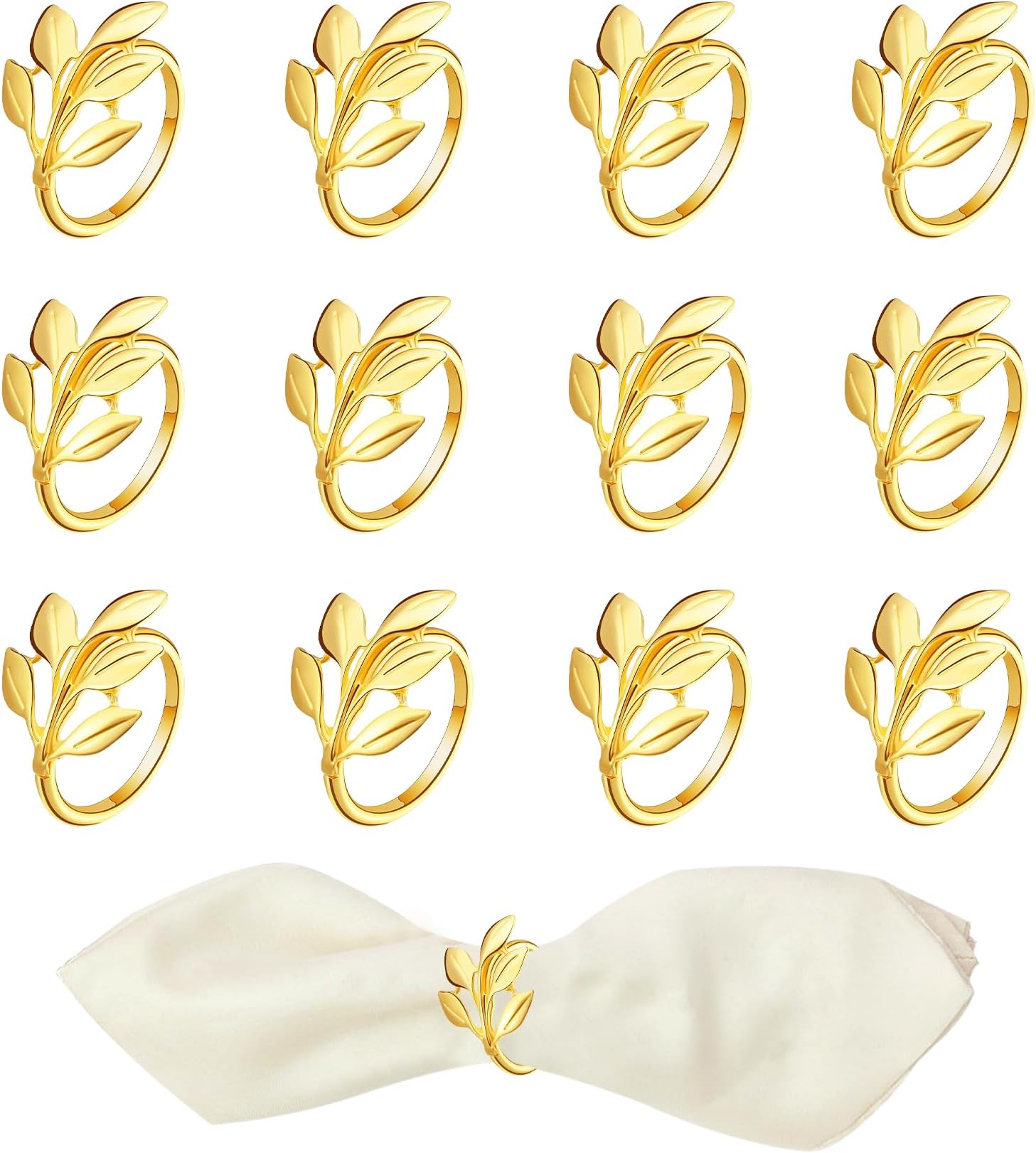 Napkin Rings,12 PCS Napkin Rings Set,Table Decoration Napkins Rings ...