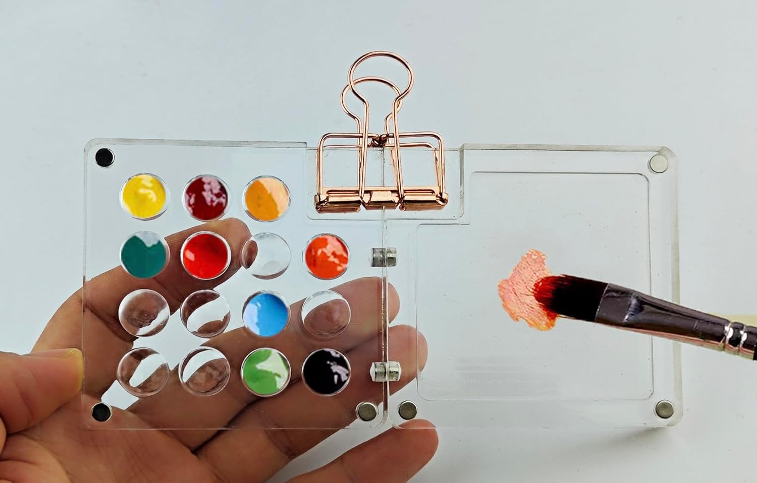 Amazon.com: 12 Color Grid Paint Box,Portable Sketchbook Palette ...