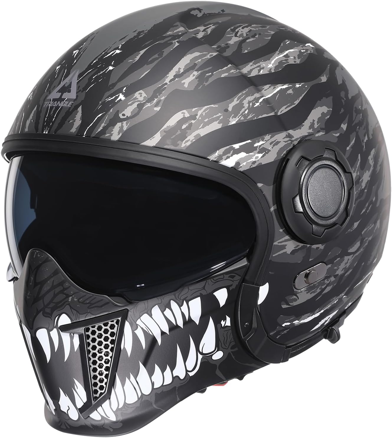 XXL TRIANGLE Motorcycle Helmets Full Face Open face Helmet 3/4 for Men ...