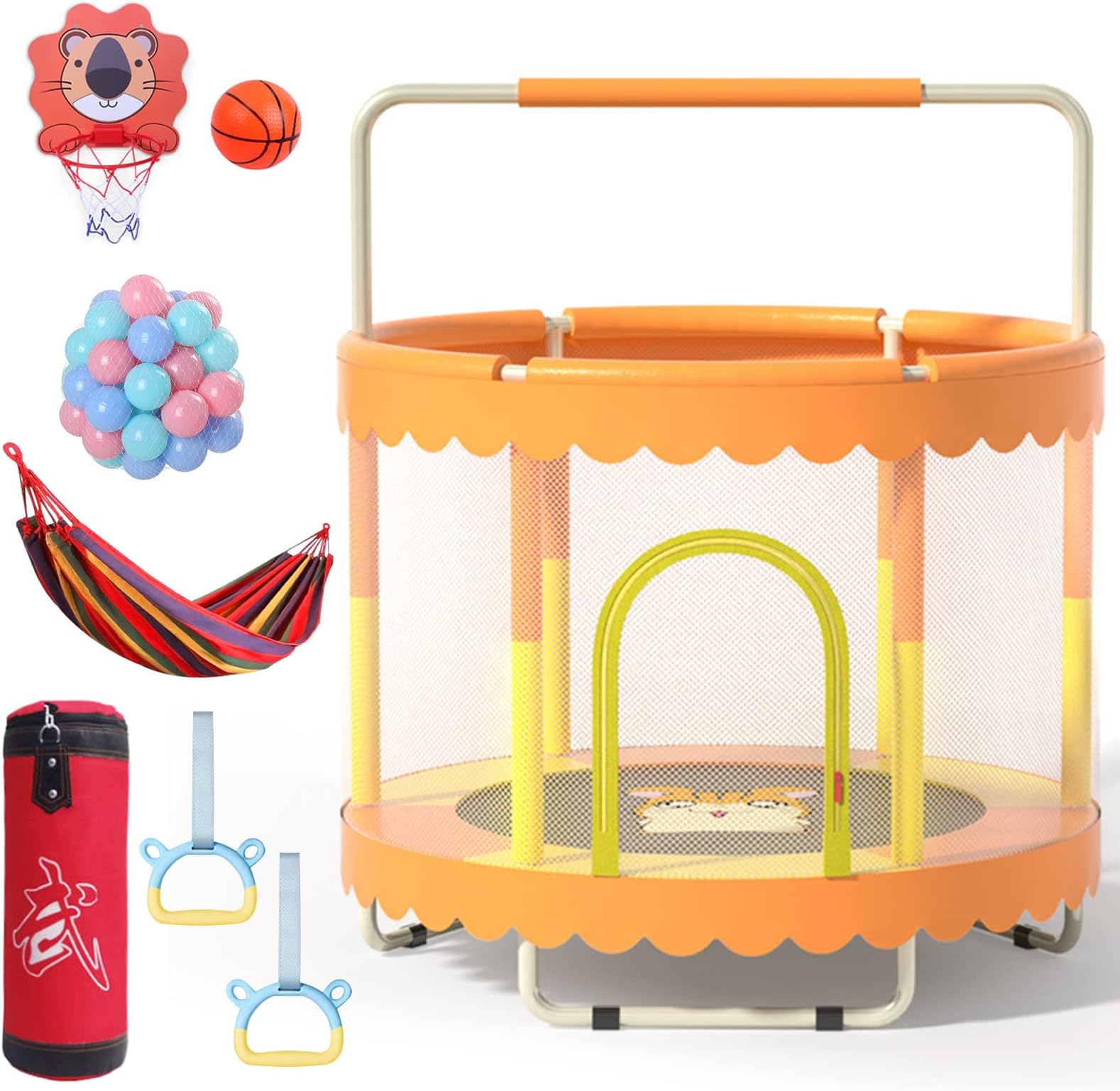 DAYONG 5FT Trampoline for Kids,Indoor Outdoor Toddler Trampoline with ...