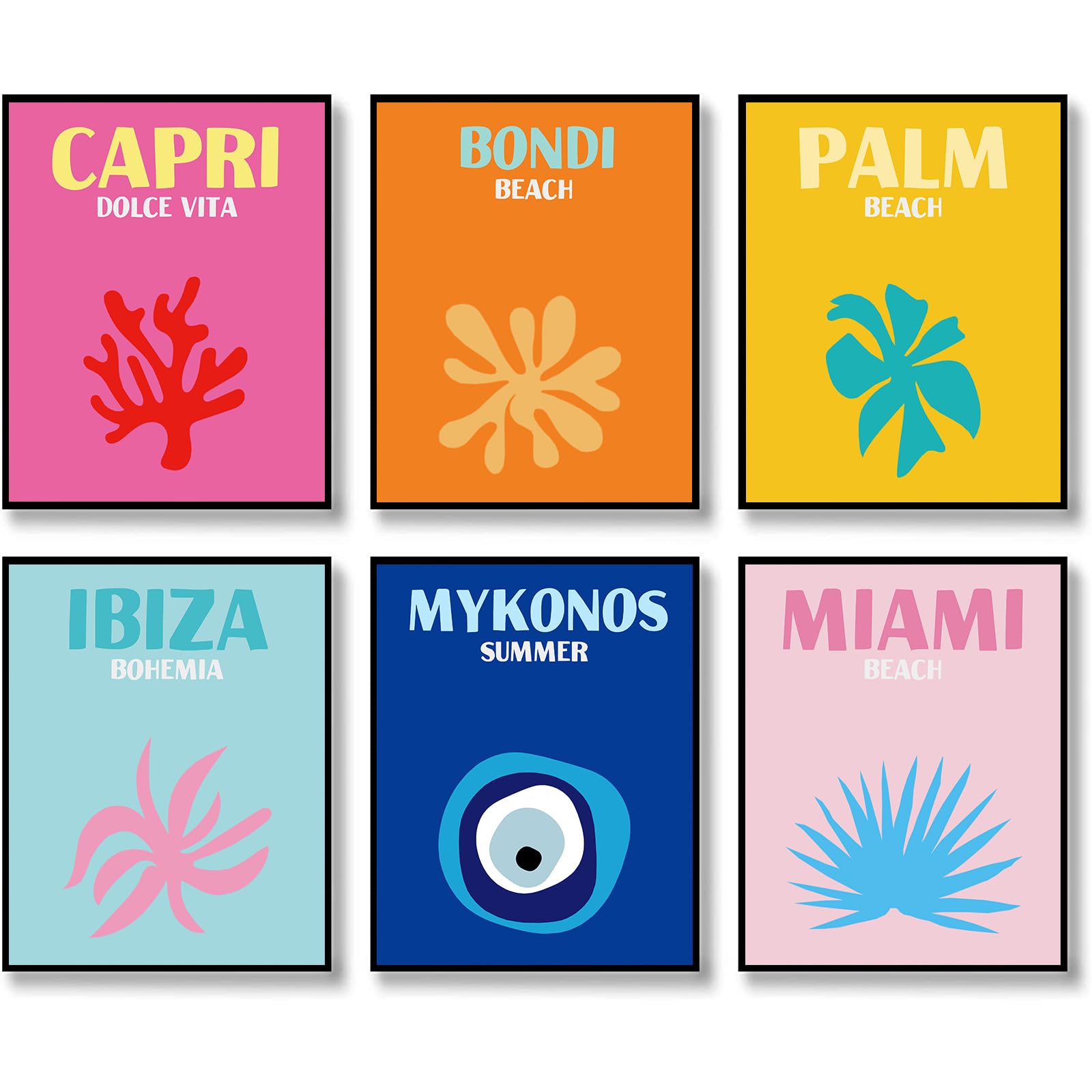 Amazon.com: Preppy Travel Wall Decor, Preppy Wall Art Prints Room Decor ...