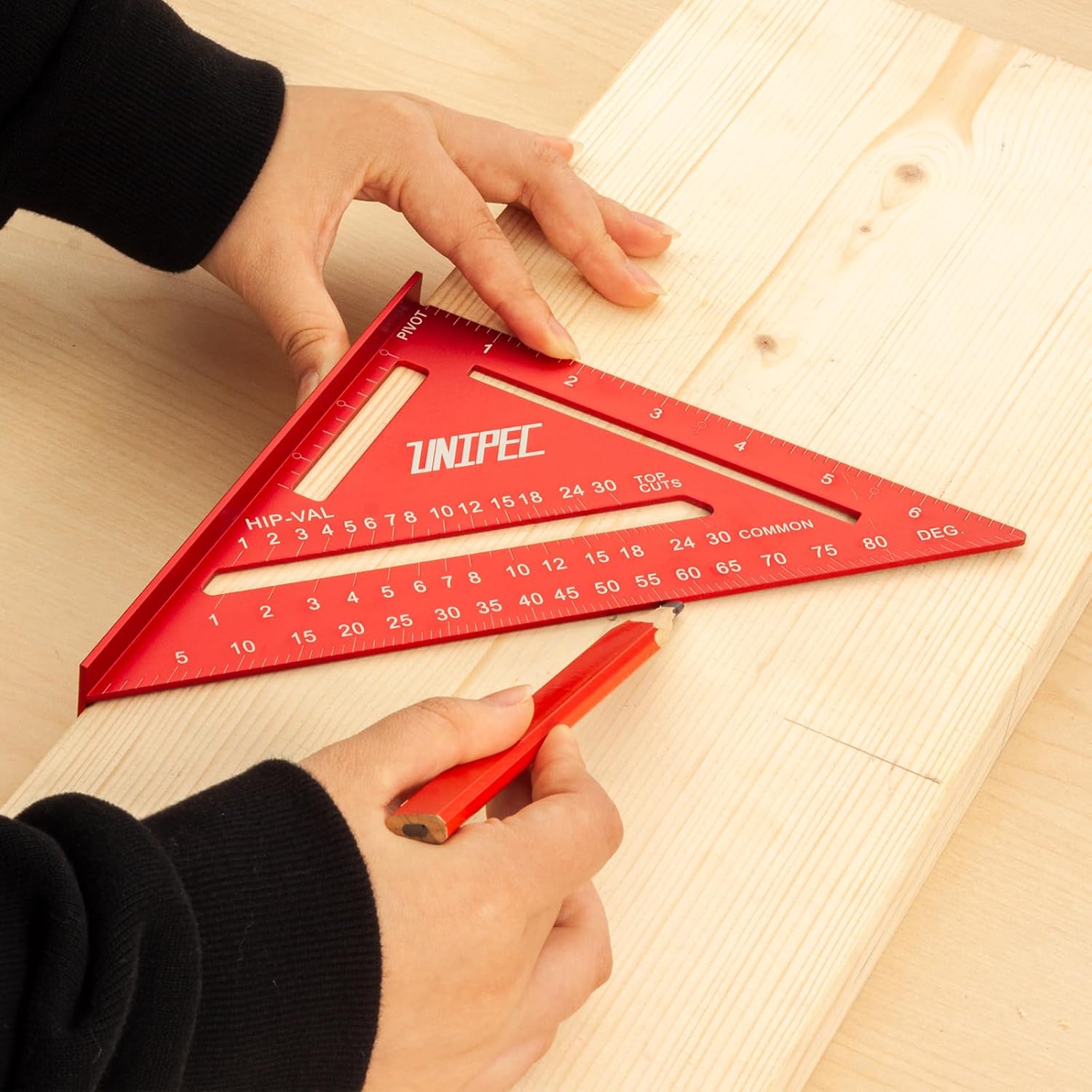 UNIPEC 12" Aluminum Rafter Carpenter Square Measuring Layout Tool Alloy ...