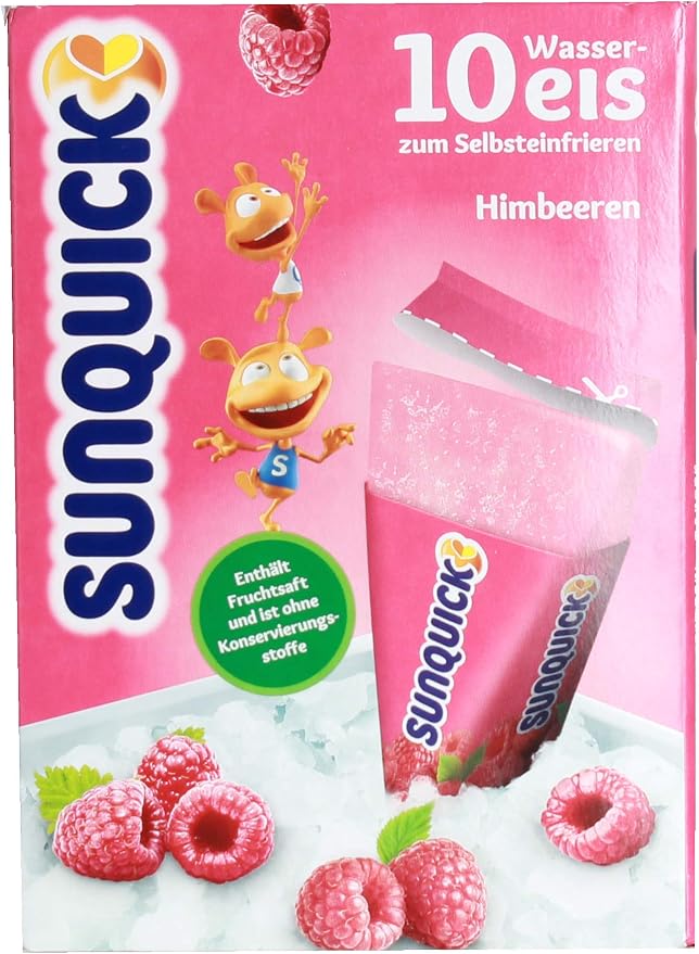 Sunquick Ice Lollies for Home Freezing, 10 Ice Lollies, Raspberry, 0.65 ...