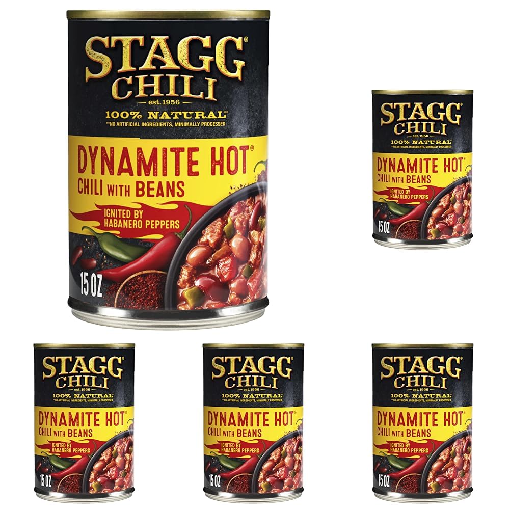 Amazon.com : STAGG DYNAMITE HOT Chili with Beans, Canned Chili, 15 Oz ...