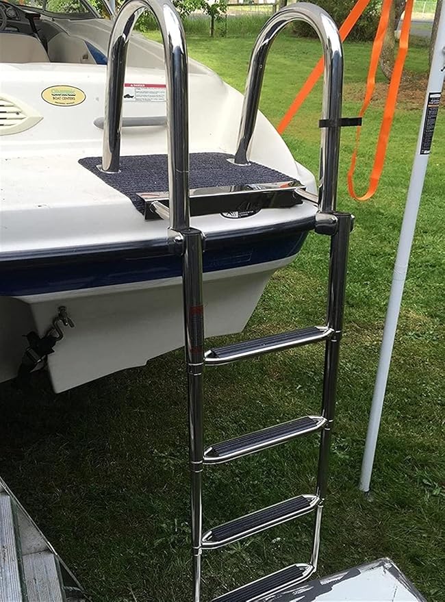 ZHUOYUET Folding Dock Ladder Foldable 4 Step Boat Ladder,Telescopic ...