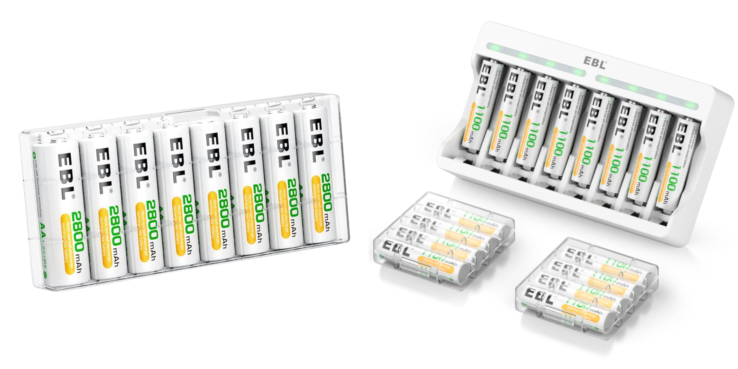 Amazon.com: EBL AA AAA Rechargeable Batteries Comb with Charger Kits ...