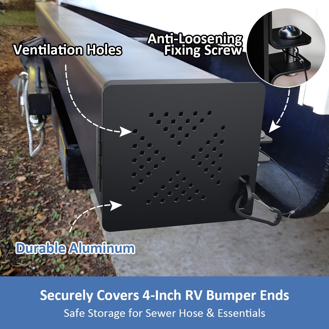 Snapklik.com : Aluminum RV Bumper End Cap- Fits 4-Inch Square Camper ...