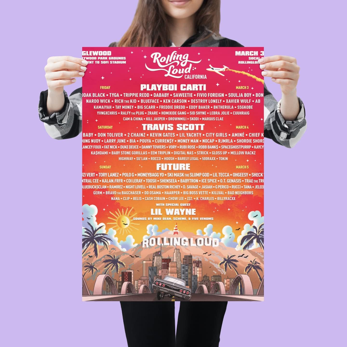Amazon.com: Rolling Loud California 2023 (Playboi Carti, Travis Scott ...