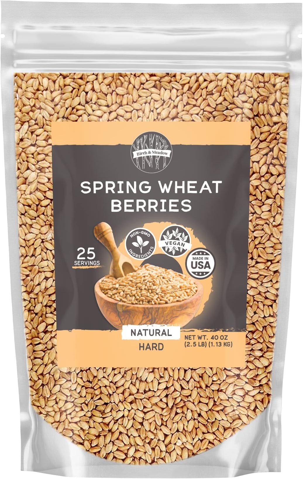 Amazon.com : Gorlion Organic Hard Red Winter Wheat Berries 4 LBS. Great ...