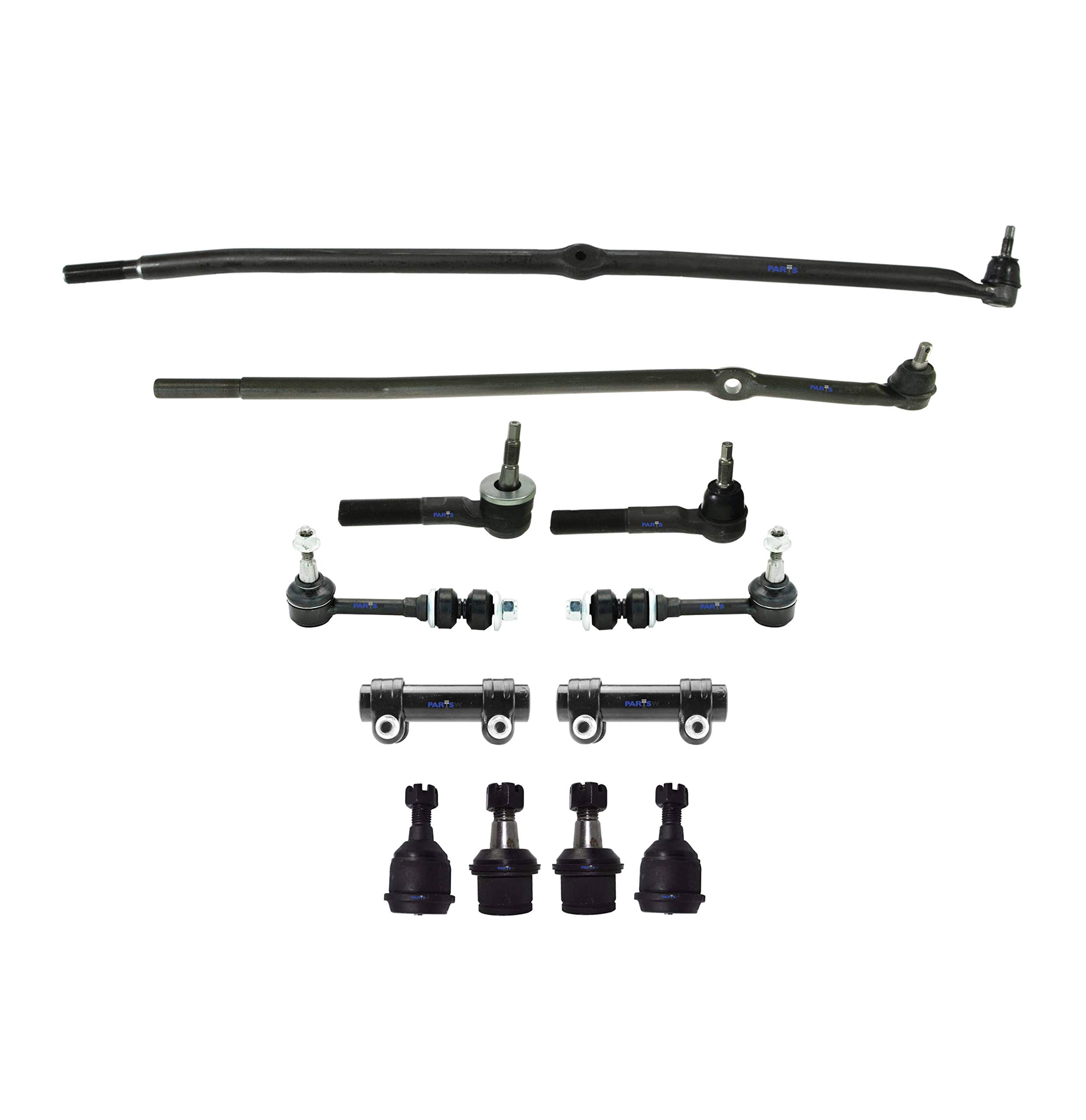 Amazon.com: 12 Pc Steering Suspension Kit Tie Rod Linkages Adjusting ...