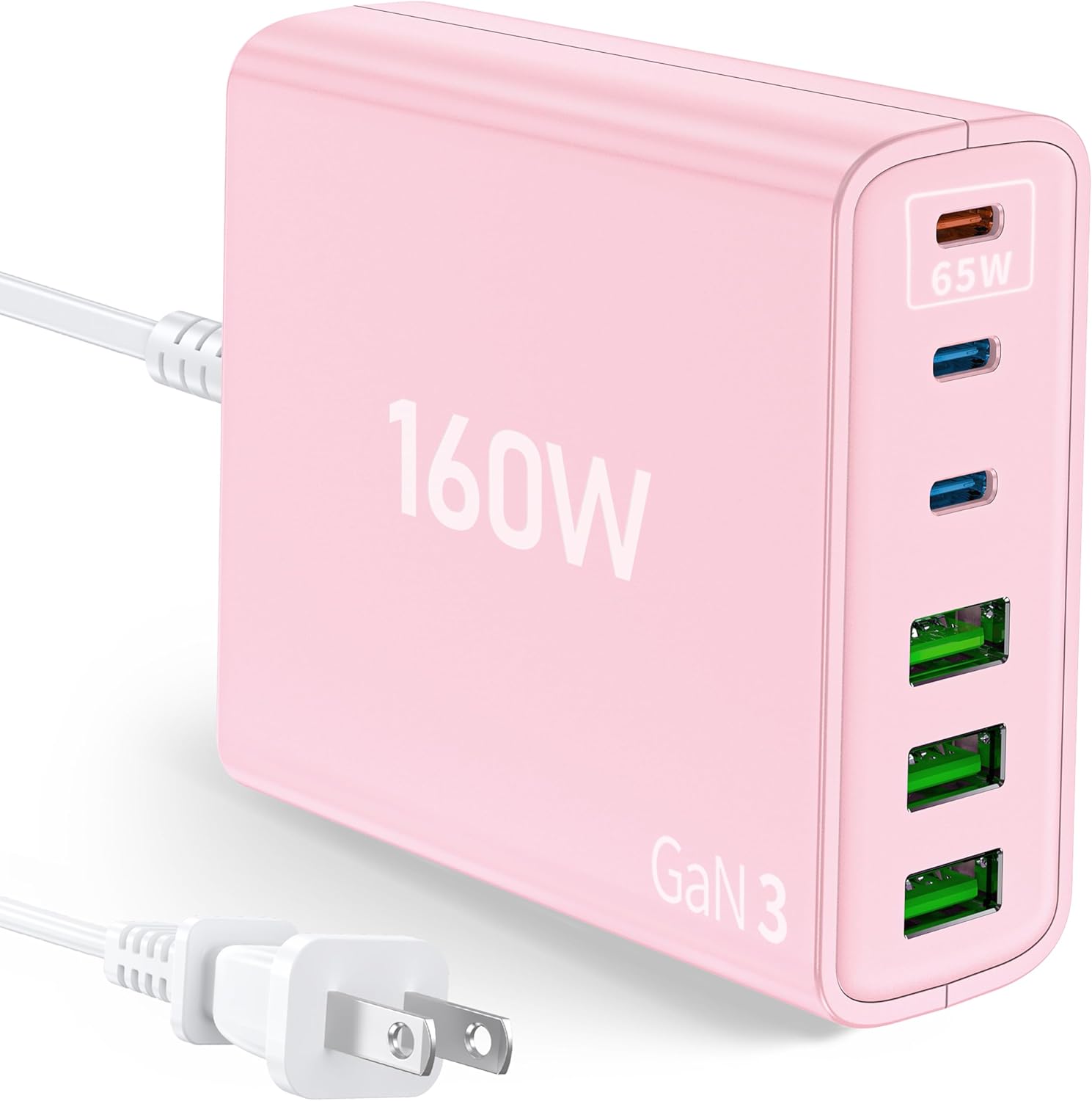 Amazon.com: USB C Fast Charger Block: 160W GaN Charger 6 Port PD ...