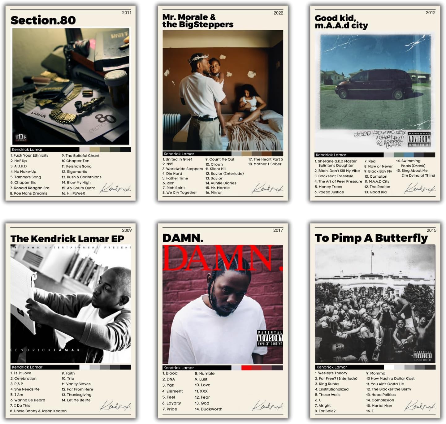 Amazon.com: Felhcc Album Cover Posters, Unframed Album Posters with ...