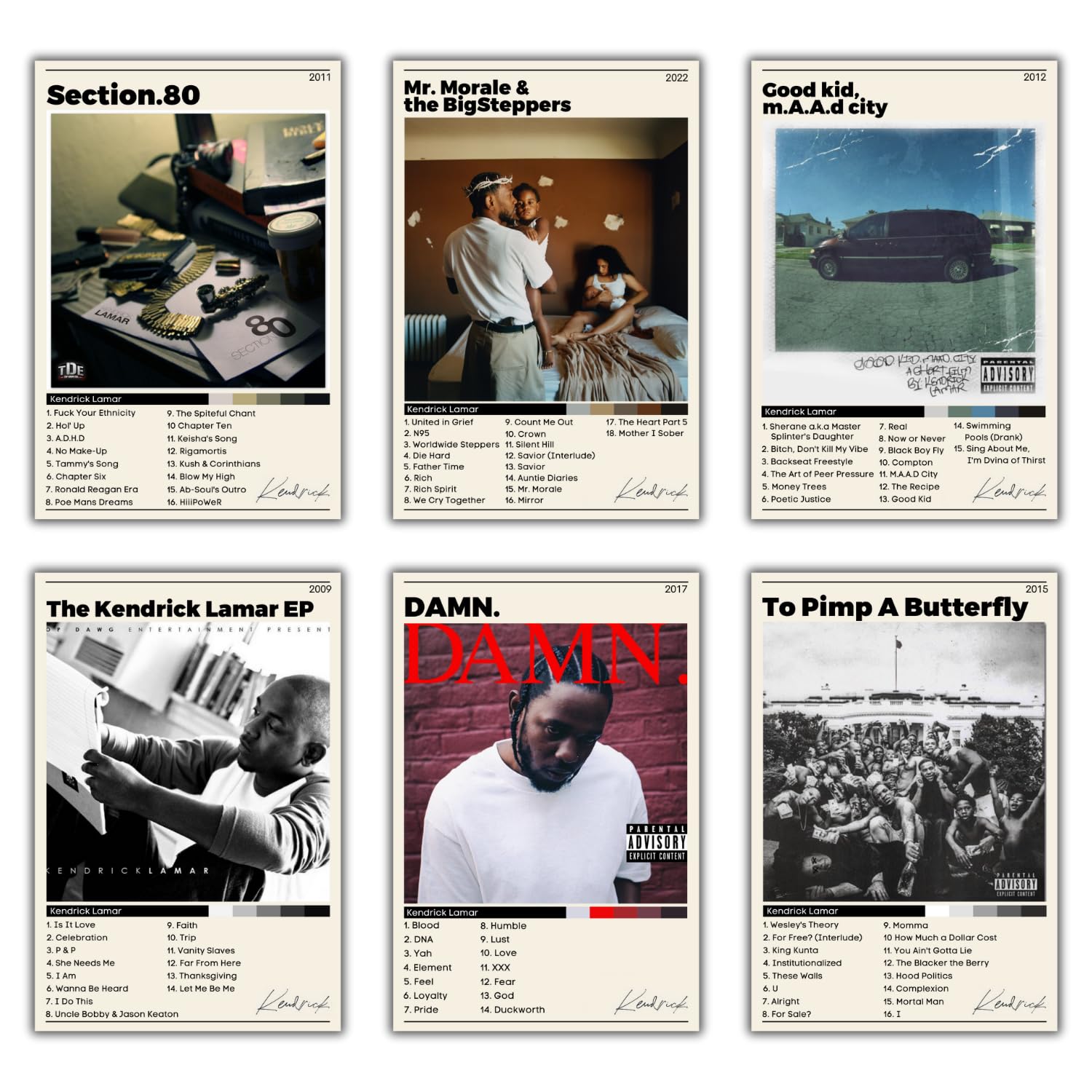 Amazon.com: Felhcc Album Cover Posters, Unframed Album Posters with ...