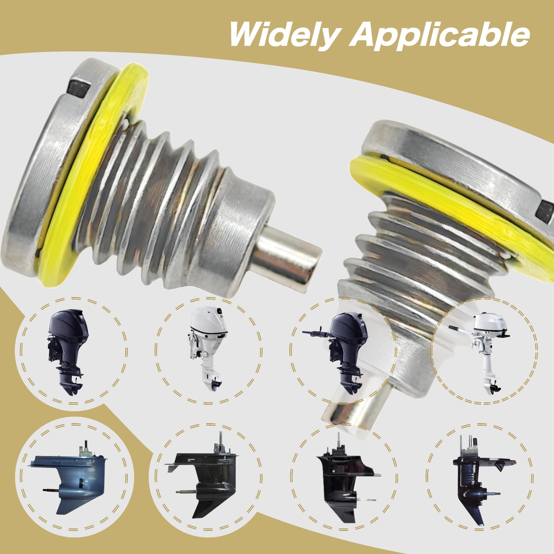 Crush Washer Oil Drain Plug Magnetic Drain Plugs For Mercury/MerCruiser ...